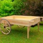 Vending Cart, large Produce Vending Cart - Custom Wagon Wheels